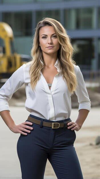 Premium Ai Image Civil Engineer Female Young Adult Caucasian