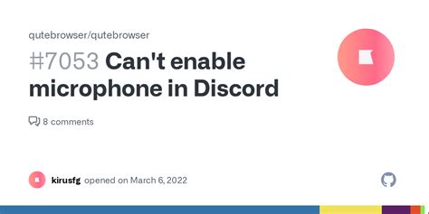 Cant Enable Microphone In Discord · Issue 7053 · Qutebrowser