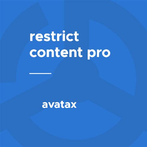 Restrict Content Pro Avatax V Gpl Vault