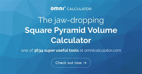 Square Pyramid Volume Calculator
