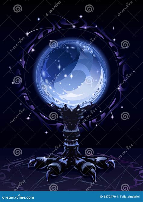 Crystal Scrying Ball Stock Vector Illustration Of Divination 6872470