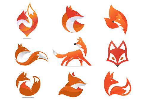 Creative Fox Icon Or Logo Set 935653 Vector Art At Vecteezy