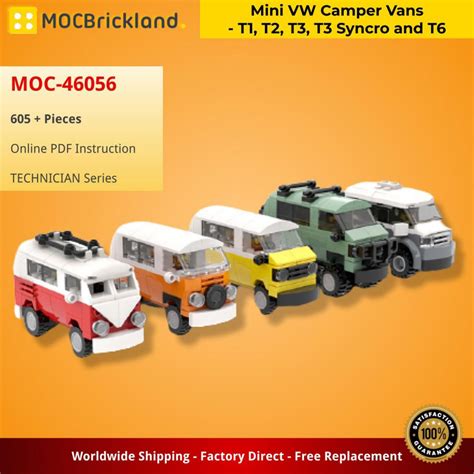Mini Vw Camper Vans T1 T2 T3 T3 Syncro And T6 Technician Moc 46056