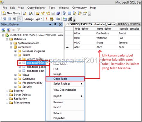 Membuat Database Rumahsakit Sederhana “gui” Baca Coding