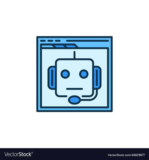Internet Or Web Chatbot Concept Colored Icon Or Vector Image