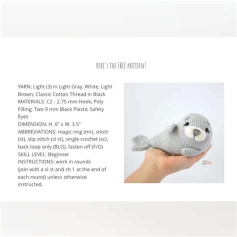 Benny The Seal Free Pattern