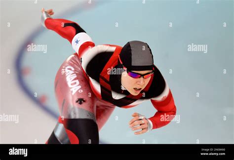 Canadas Cindy Klassen Skates During The Womens 1500 Meter Speed