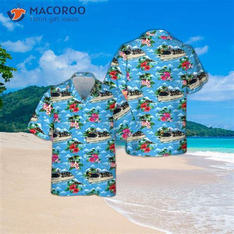 Us Navy Ship Pattern Beach Style Hawaiian Shirt Mugteeco