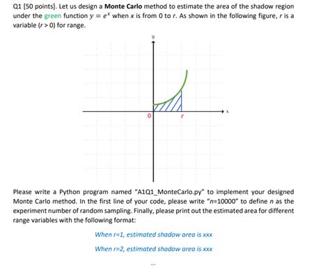 Solved Q1 [50 Points] Let Us Design A Monte Carlo Method To
