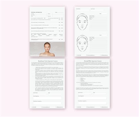 A4 Consultation And Consent Form For Injectables Botox Toxins Dermal