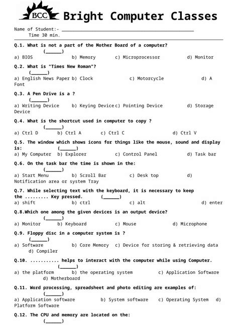 Docx Ccc Question Paper Dokumen Tips