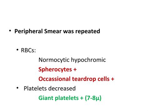 A Case Of Primary Myelofibrosis Ppt