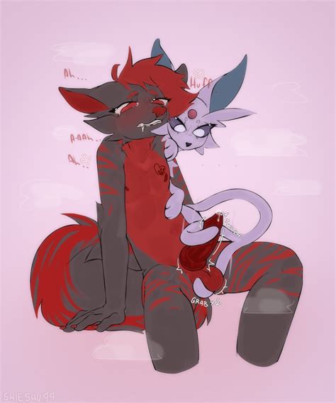 Rule 34 Anthro Anthro On Feral Ball Grab Balls Behind Another Black