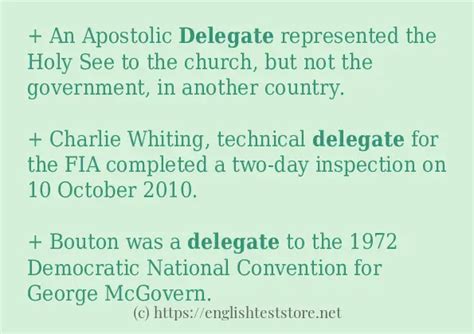 Use The Word Delegate Englishteststore Blog