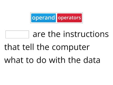 Relational Operator Complete The Sentence