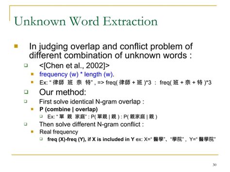 Pattern Mining To Unknown Word Extraction 10 Ppt