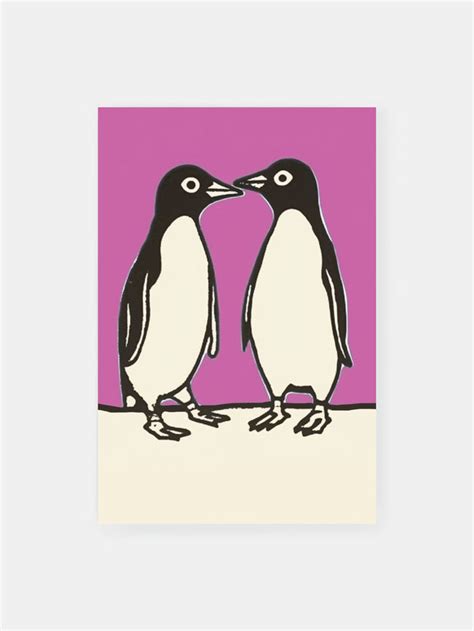 Romantic Penguins Poster Klumo Shop