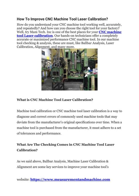 How To Improve CNC Machine Tool Laser Calibration By Measurement And Machine Technology Issuu