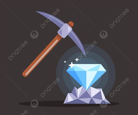Diamond Pickaxe PNG Vector PSD And Clipart With Transparent Background For Free Download