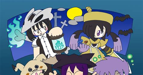 ポケ擬 【ポケ擬】お菓子くれなきゃダイホロウしちゃうぞ！【ちゅーい】 カンナ卿（姫）＠いつもののイラスト Pixiv