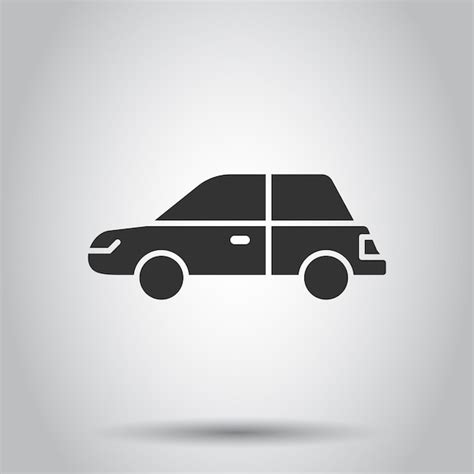 Icône De Voiture Dans Un Style Plat Illustration Vectorielle De