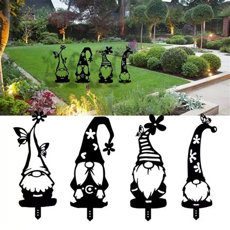 1pc Metalen Tak Gnome Tuin Decoratie Teken Thuis G Grandado