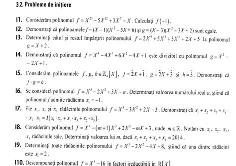 Teoriebac Clasa A12a 3 Polinoame Jitaruionelblog Pregatire Bac