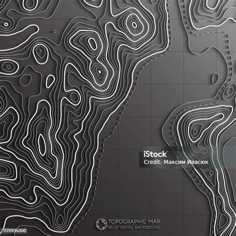 지형의 지도 선입니다 벡터 추상 지형지도 개념 사본에 대한 공간이 있습니다 흑백 웨이브 추상 용지 잘라내기 추상 다채로운 파도 물결 모양의 배너 색상 기하학적 형태입니다