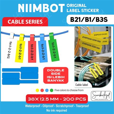 Jual Label Stiker Niimbot B21 B1 B3s Cable Kabel Lan Tag Label Sticker