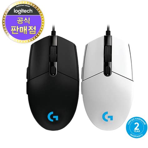 [로지텍] 로지텍g 유선 게이밍 마우스 G102 Prodigy 블랙 화이트 티몬