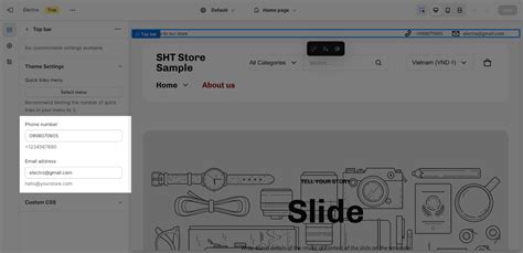 How To Use Electro Top Bar Section