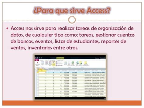 Que Es Y Para Que Sirve Microsoft Access Programacion