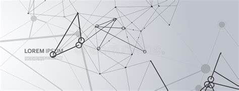 Modern Abstract Pattern With Molecules Connect On Light Background Network Connection Structure