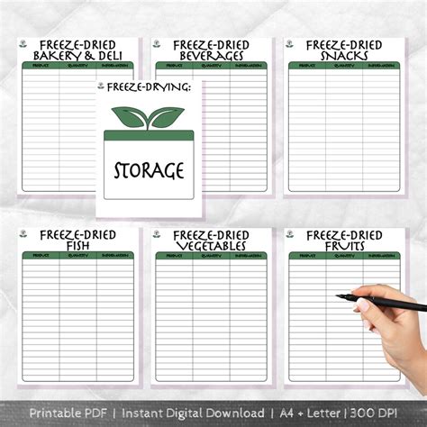 Freeze Drying Log Book Pdf 20 Pagesjournal Printable Etsy