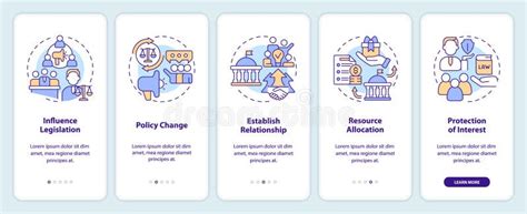 Lobbying Government Concept With Linear Icons Stock Vector Illustration Of Analysis Promotion