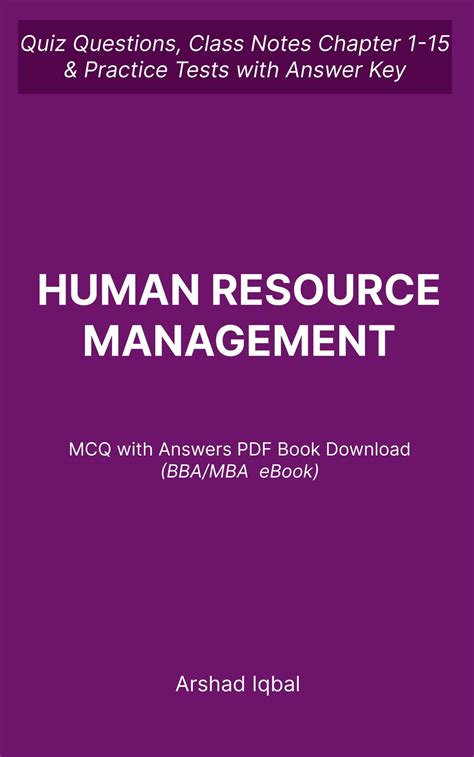 Human Resource Management Mcq Pdf Questions And Answers Bba Mba Hrm