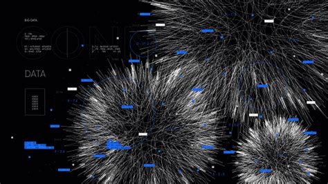 Rendering Hologram Big Data Futuristik Abstrak Analisis Awan Informasi
