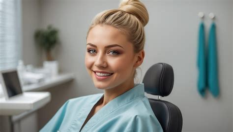 Premium Photo Beautiful Girl In A Dental Chair In A Clinic