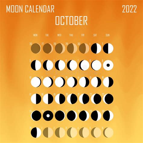 2022年10月 星历设计 规划器 贴纸的地方 月周期规划器模拟 向量例证 插画 包括有 例证 新建 243569929