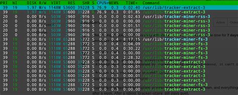 usr lib tracker extract 3 process cpu usage spikes software