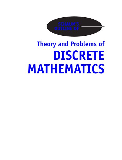 Solution Schaums Outline Of Discrete Mathematics Third Edition Studypool