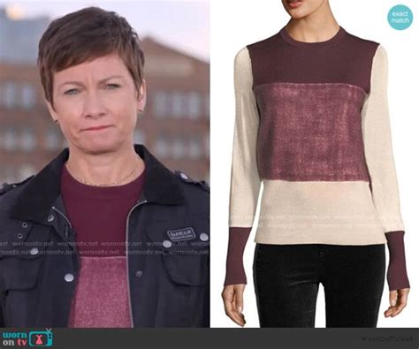 Wornontv Stephanies Burgundy Colorblock Sweater On Today Stephanie