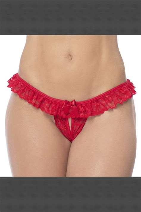 Lace Peek A Boo Ruffle Panty Spicy Lingerie