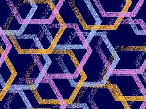 Premium Vector Perforated Hexagon Geometric Seamless Vector Pattern