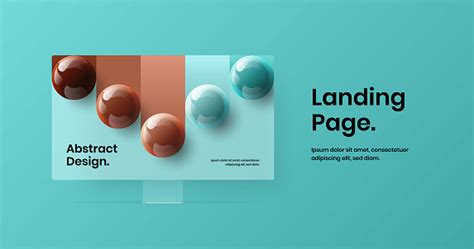 놀라운 데스크톱 모형 웹 프로젝트 템플릿입니다 밝은 사이트 디자인 벡터 개념입니다 0명에 대한 스톡 벡터 아트 및 기타 이미지 0명 개념 공란 Istock