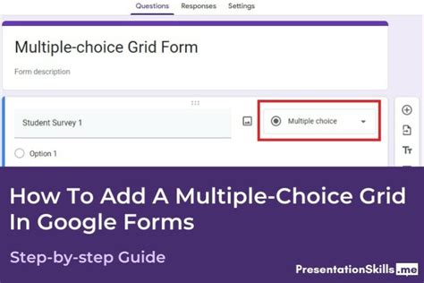 How To Add A Multiple-Choice Grid In Google Forms - PresentationSkills.me