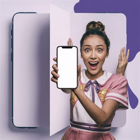 Premium Photo A Woman Holding Up A Phone That Says Quot She Is