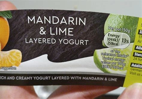 Mandarin Y Lime Layered Yogurt Lidl 150 G