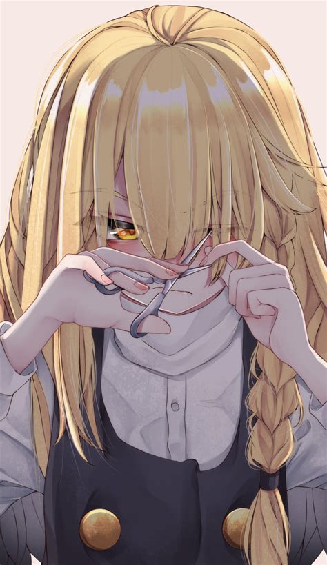Safebooru 1girl Absurdres Blonde Hair Braid Eyebrows Visible Through
