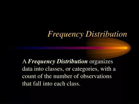 PPT Frequency Distribution PowerPoint Presentation Free Download ID 6643579